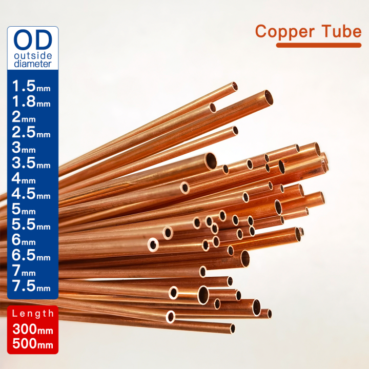 Copper tube OD 1.5-7.5mm length 300 500mm Round Cooper Pipe precise ...