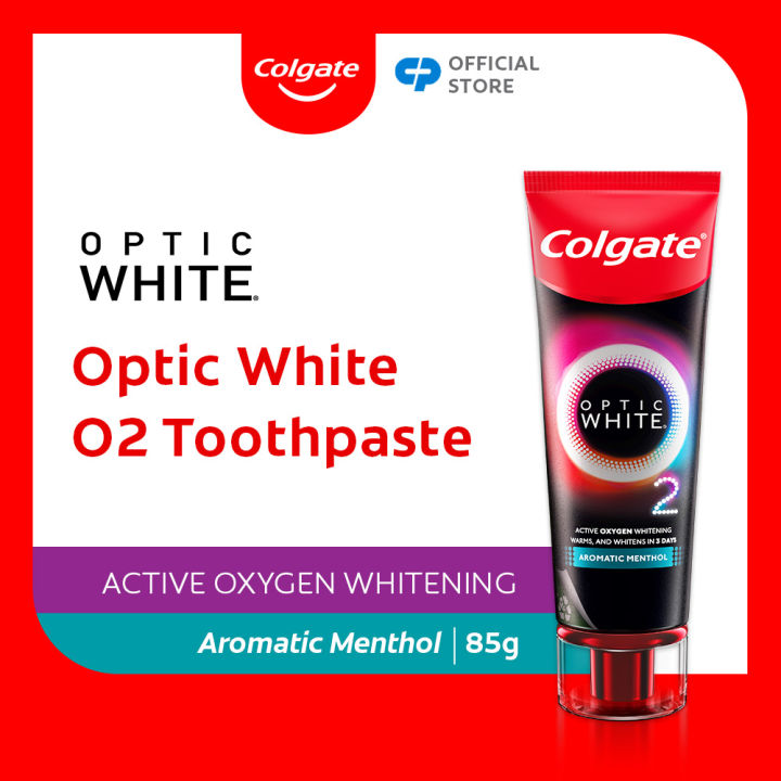 Colgate Optic White O2 85g Aromatic Menthol Whitening Toothpaste ...