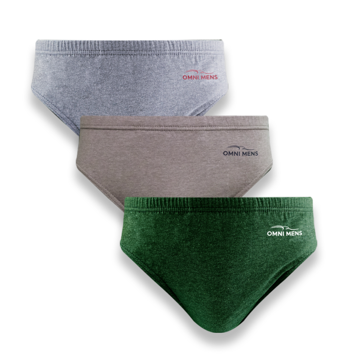 OMNI By SO-EN Men's 3in1 Adonis Collection Cotton Bikini Inside Briefs ...