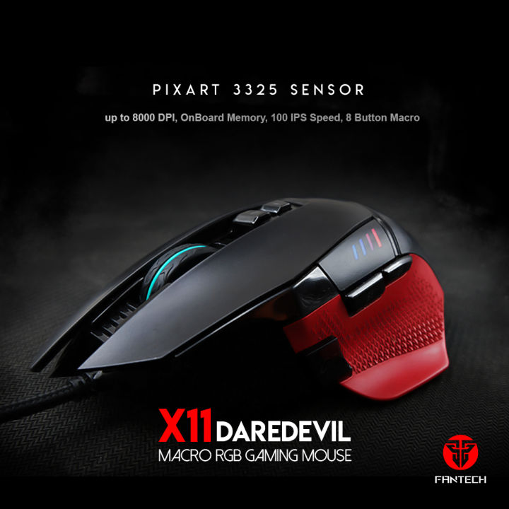 FANTECH X11 DAREDEVIL MACRO RGB PRO GAMING MOUSE | Lazada PH