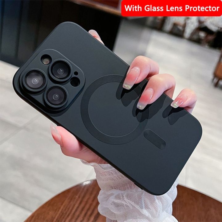 Magnetic Wireless Charge Phone Case For iPhone 15 14 13 11 12 Pro Max ...