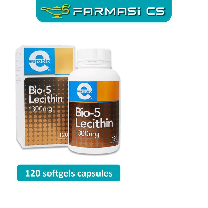 Eurobio Bio-5 Lecithin 1300mg 120 capsules EXP:07/2026 [ FARMASI CS ...