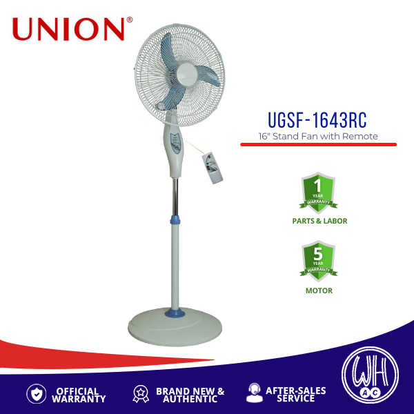 Union UGSF-1643 16" Stand Fan with Remote (Black or White) | Lazada PH