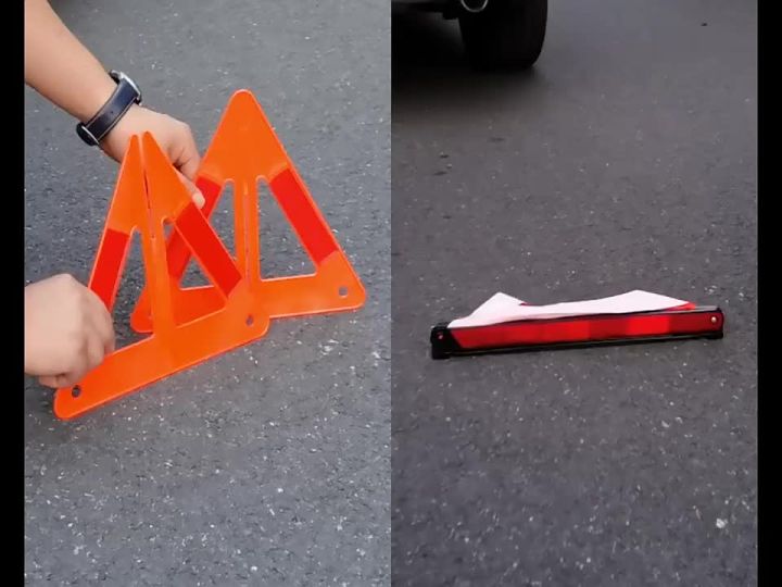 Car Trunk Emergency Annual Inspection Triangle Road Warning Sign ...