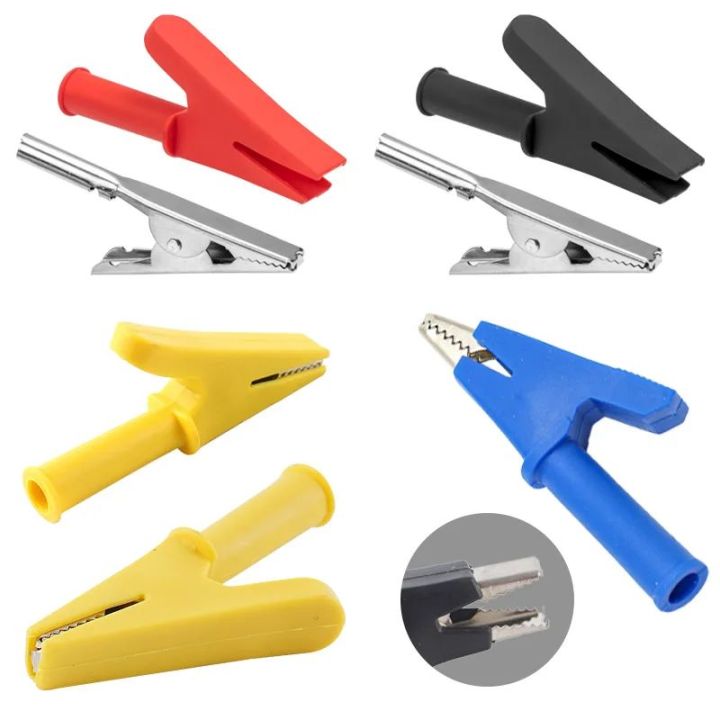 30A Alligator Clips with 4mm Jack, 10MM Opening Crocodile Clip, Plastic ...