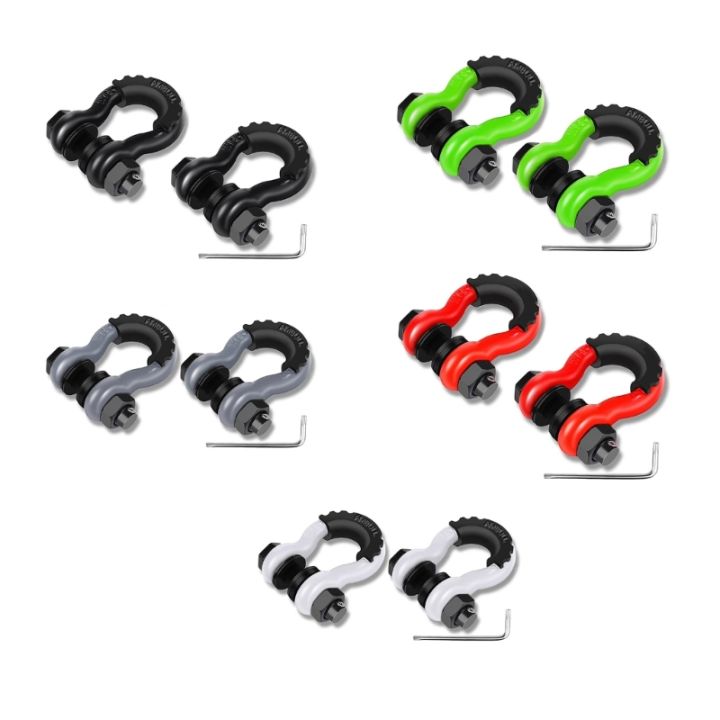 【Exclusive Limited Edition】 2 Pack 3/4" Shackles D-ring Shackles Rugged ...