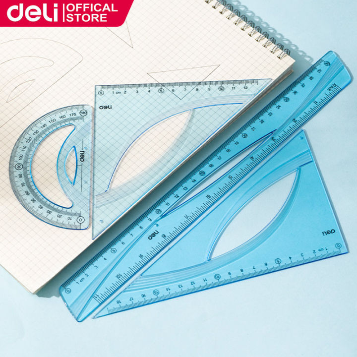 Deli 4Pcs 30Cm Ruler Set for Drafting Drawing Ruler Set for Kids School ...