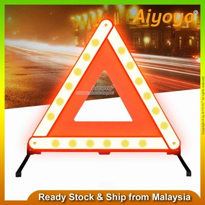 Car Vehicle Safety Reflective Triangle Warning Sign Emergency Breakdown ...