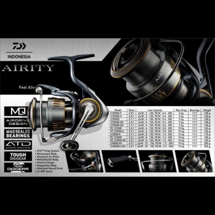 REEL SPINNING DAIWA AIRITY PC LT 2500H JAPAN NEW 2023 BEST SELLER | Lazada Indonesia