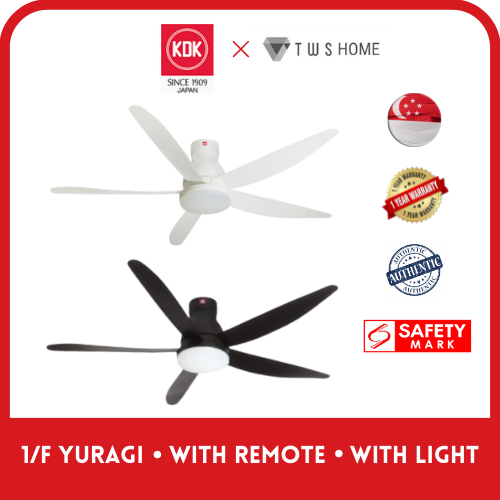 KDK Ceiling Fan with LED U60FW | 60Inch (150cm)| Light Yuragi function ...