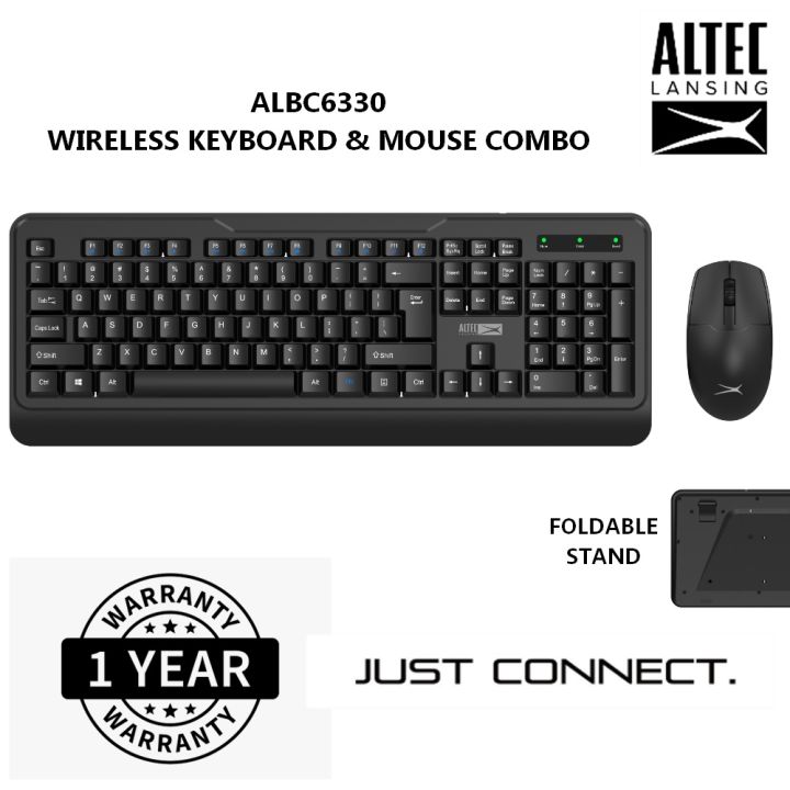 ALTEC LANSING ALBC6330 WIRELESS KEYBOARD & MOUSE COMBO | SILENT DESIGN ...