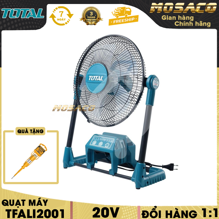 Quạt máy dùng pin Lithium TOTAL TFALI2001 điện thế 20V. Quạt gió có bộ ...