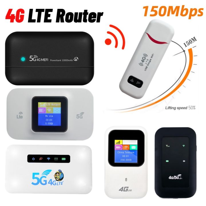 4G/5G Wifi Router Portable Pocket LTE Wifi Repeater 150Mbps Car Cottage ...