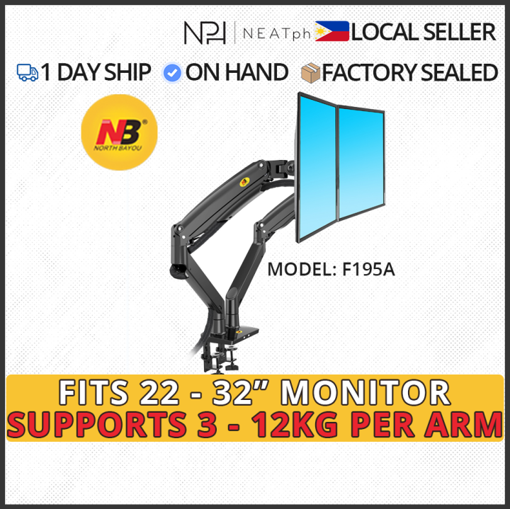 NB North Bayou Dual Monitor Arm Mount Stand Full Motion Swivel Computer ...
