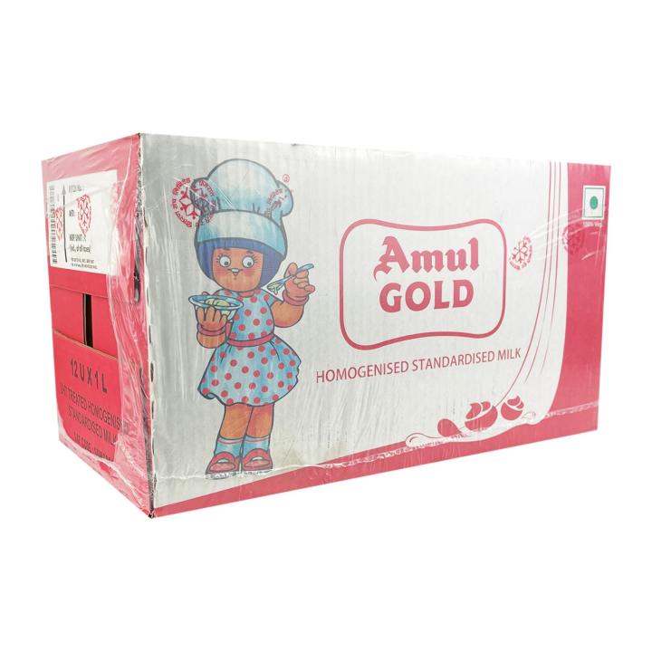 Amul Gold Extra Cream UHT Milk (12 x 1L) - Case | Lazada Singapore