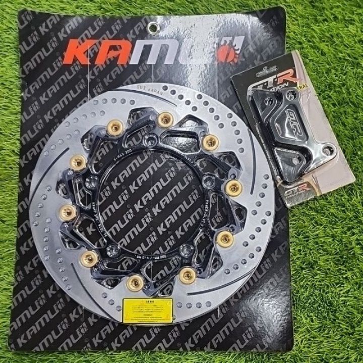 ☁KAMUI Racing YAMAHA Xmax R25 Racing Floating 4.5mm Disc Big Caliper ...
