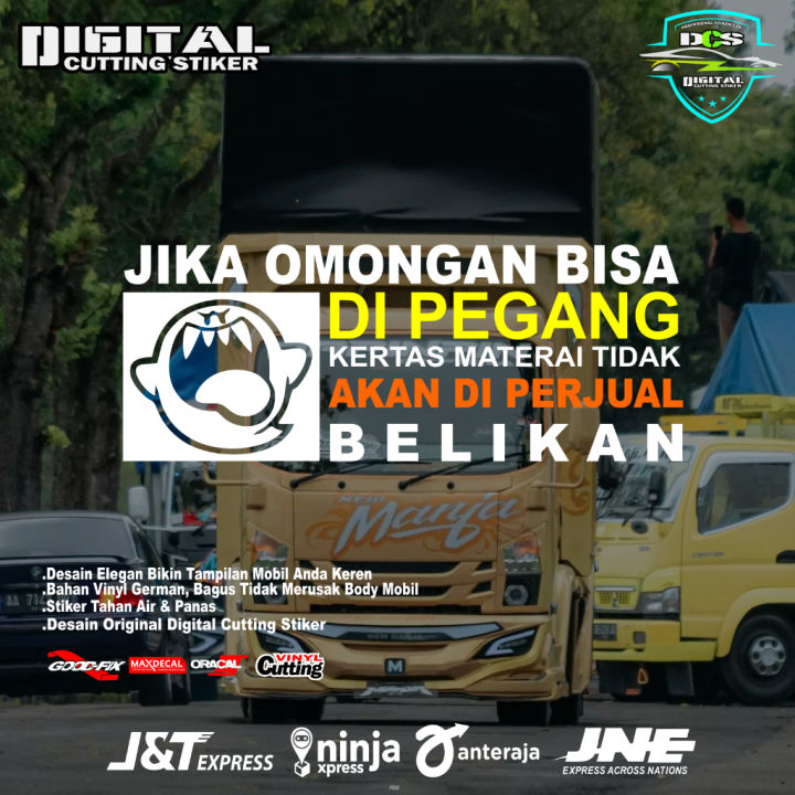 Stiker kata kata jika omongan manusia bisa di pegang kaca mobil pickup ...