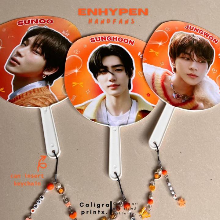 Caligraprintx | ENHYPEN Hand fans [ with cute freebies for concert ...