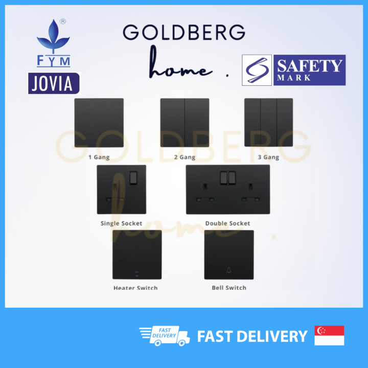 [🇸🇬 Seller] FYM Jovia Switches and Sockets Black | Goldberg Home ...