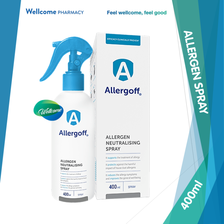 Allergoff Allergen Neutralising Spray for Pollen, House Dust Mites, Pet ...