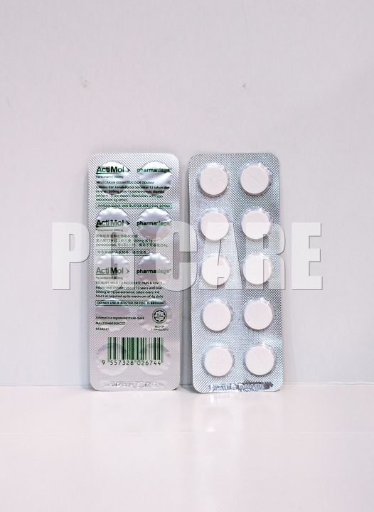 PHARMANIAGA ACTIMOL PARACETAMOL 500MG 10S [EXP: 07/2026] | Lazada