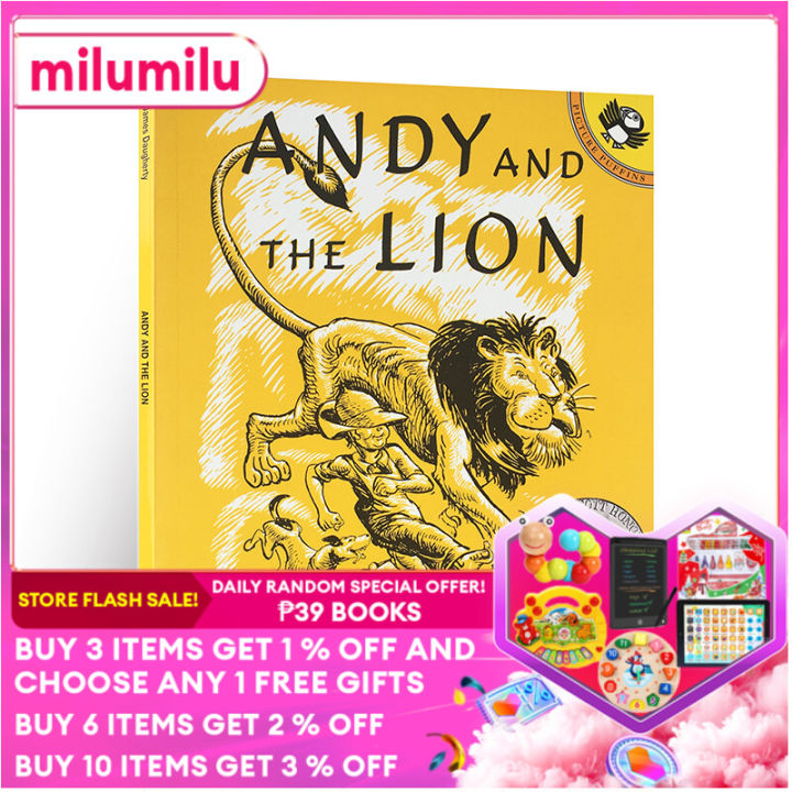 milu Picture Book Andy and the Lion1939 Caldecott Medal Children's ...