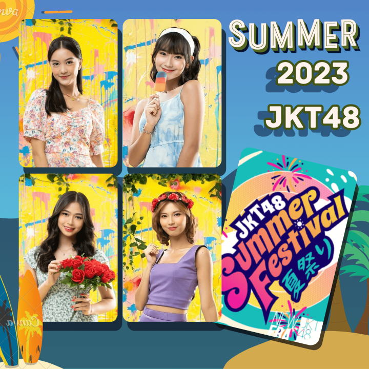 PHOTOCARD IDOL JKT48 | VER. SUMMER FESTIVAL 2023 | GLOSSY DOUBLE-SIDED ...