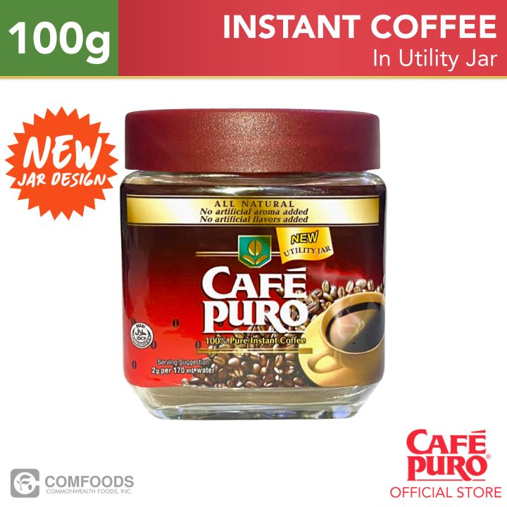 CAFE PURO Instant Coffee in Utility Jar 100g | Lazada PH