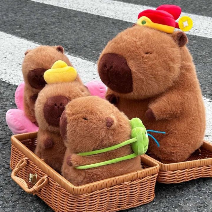 Eaura Capybara Rodent Capybara Plush Pendant Cloth Doll Simulation Capybara Plush Toy Capibara