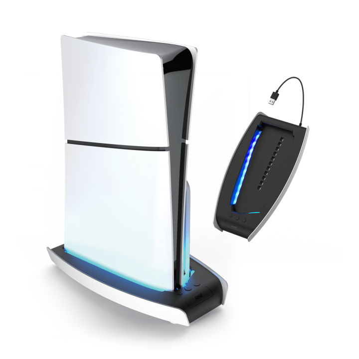 IINE PS5 Slim Stand Base LED Light Colorful RGB Light Breathing Light ...