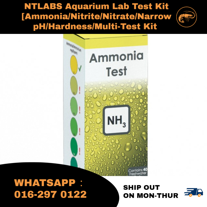 NT Labs Aquarium Lab Test Kit [Ammonia/Nitrite/Nitrate/Narrow pH ...
