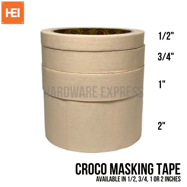 Croco Masking Tape 1/2" , 3/4" , 1" , 2" | Lazada PH