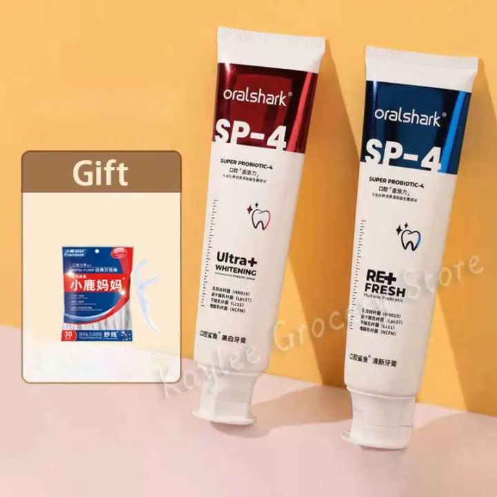 【Limited stock】 Oralshark Sp4 Teeth Whitening Toothpaste 120g Whitener Teeth Remove Stains ...
