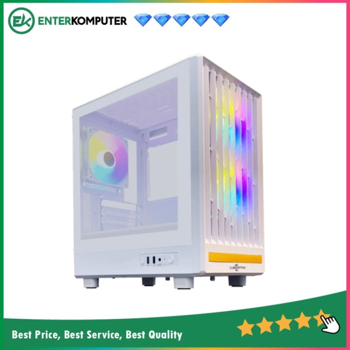 Casing CUBE GAMING NEOZ WHITE - mATX Gaming Case - All White Inside - Mesh Front Panel Design ...