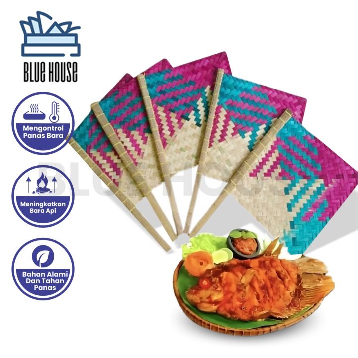 Kipas Tangan Sate Panggangan Kerajinan Anyaman Bambu Tradisional ...