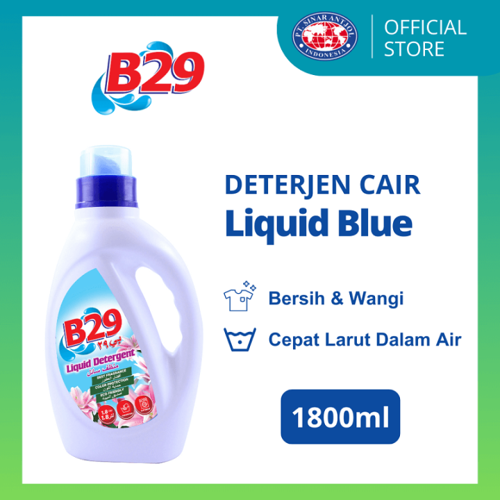 B29 LIQUID DETERJEN BIRU 1800ML BOTOL / SABUN CUCI CAIR UNTUK PAKAIAN 1 ...