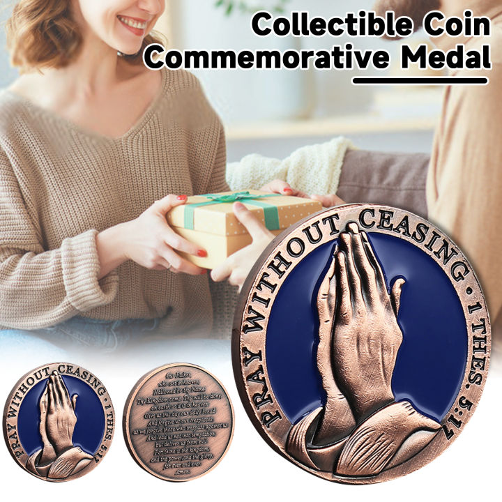Souvenir Coin for Faith Pocket-sized Prayer Token Christian Prayer Coin ...