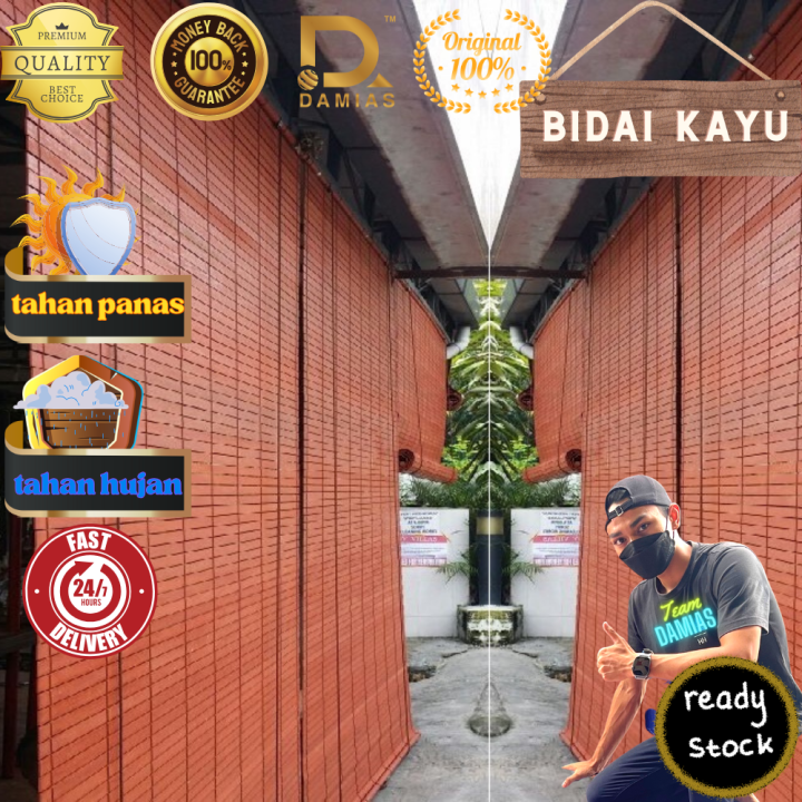 Bidai Kayu CAHA Wooden Blinds [ TAHAN PANAS DAN HUJAN ] Ready Stock ...