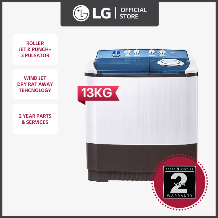 LG Washing Machine Premium Twin Tub 13.0 KG Wash Capacity PT1300R ...