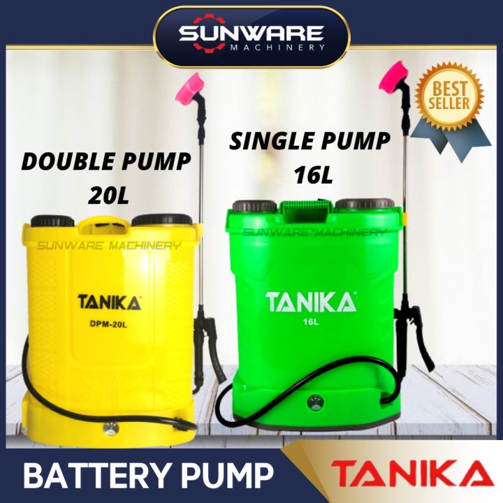 TANIKA BATTERY PUMP 16L/18L/20L TANIKA Knapsack Battery Sprayer Pump ...