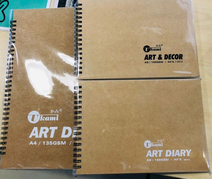 Ukami Art Diary Sketch Book, Art & Decor - A4 size & A5 size | Lazada
