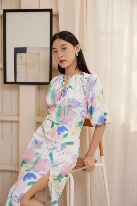 (พร้อมส่งแค่ Xs, S) Biary - Elizabeth dress (Multi Color Digital ...