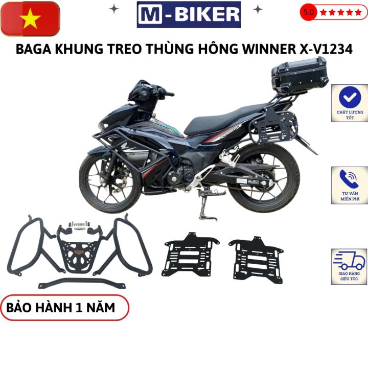 Baga winner X-v1-v2-v3-v4,Baga khung gắn thùng hông winner,winner x-v1 ...