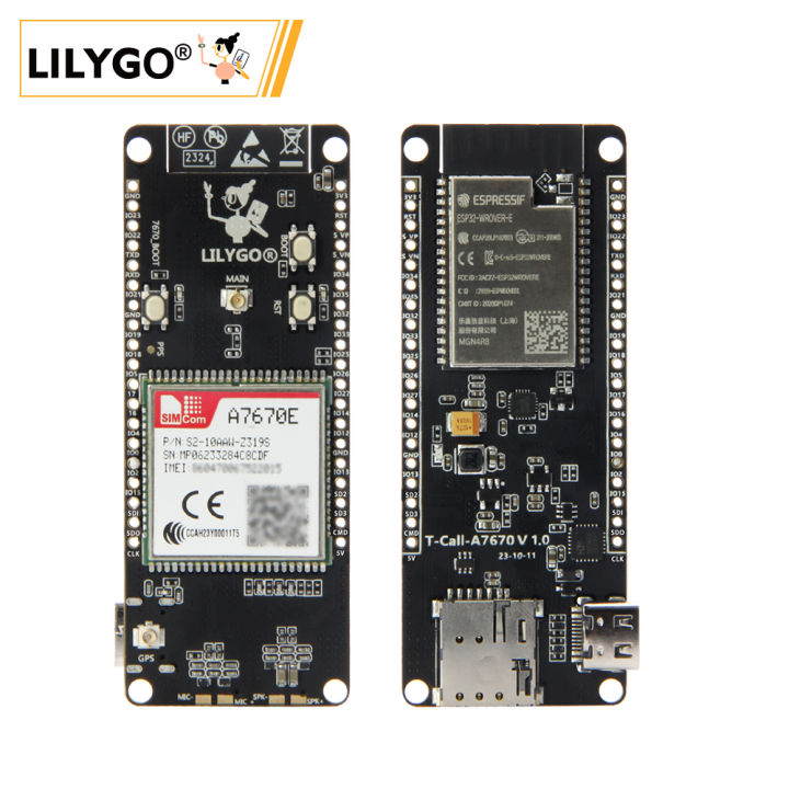 LILYGO® T-Call A7670 4G 2G ESP32 Development Board A7670E LTE GSM ...