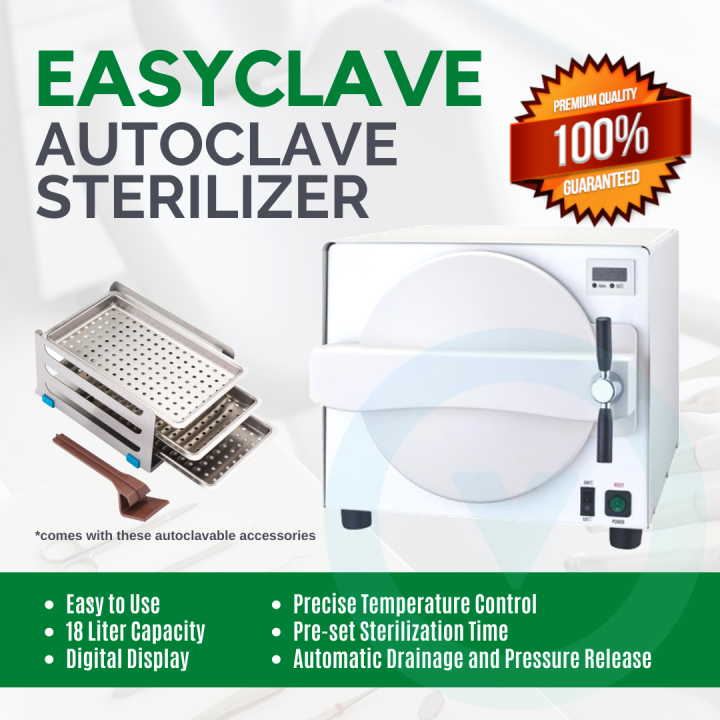 EASYCLAVE Autoclave Sterilizer 18Liters TR250N, TAIWAN Quality Table ...