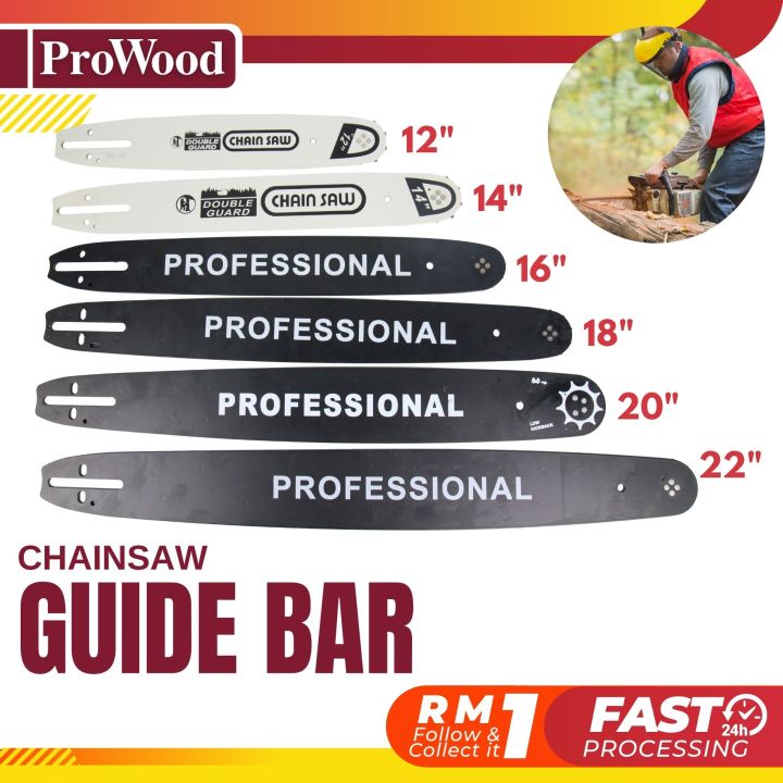 12" 14" 16" 18" 20" 22" Guide Bar for Chainsaw Papan Chainsaw | Lazada