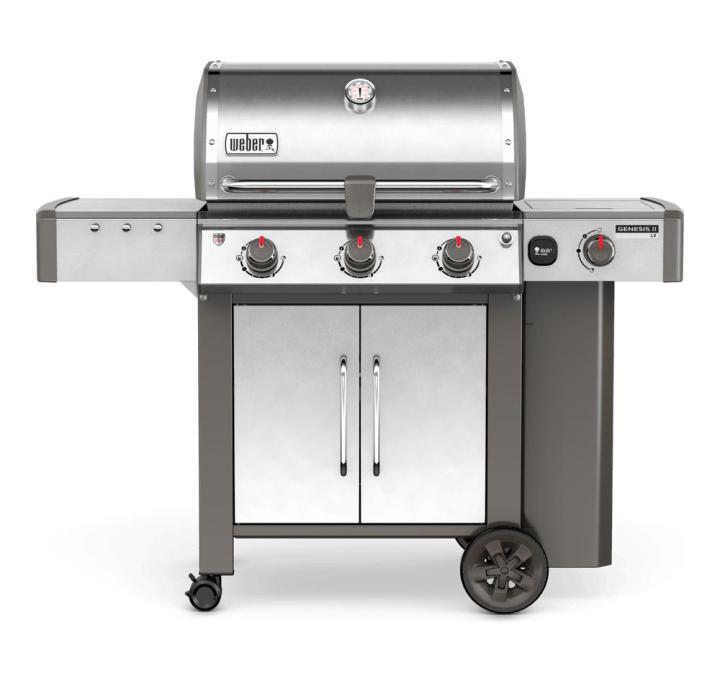 WEBER Large Size Gas Grill - Genesis 2 LX S340 - 3 Burner w/ GBS & Side ...