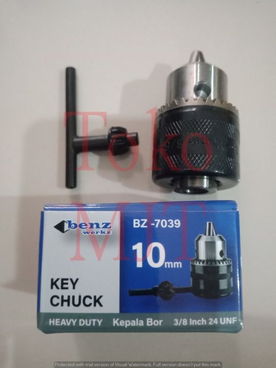 Kepala Bor Drill Chuck And Key 10mm (3/8 x 24) BENZ | Lazada Indonesia