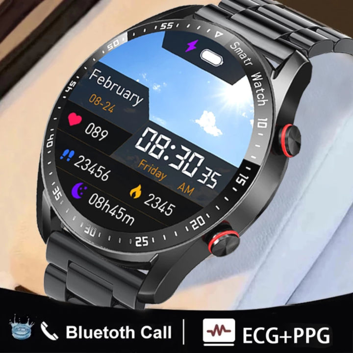 New ECG+PPG Smart Business Stainless Steel Watch Band Watch Men's ...