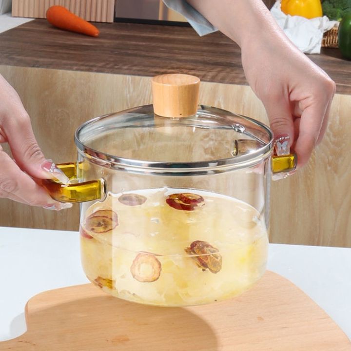 Cooking Salad Bowl Cooking Pot Kitchen Glass Soup Pot Heat-resistant ...